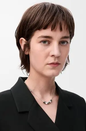 Loewe Pebble Cube Necklace - Silver