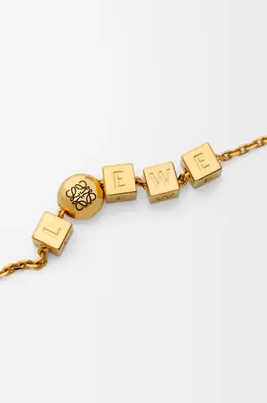 Loewe Pebble Cube Necklace - Gold
