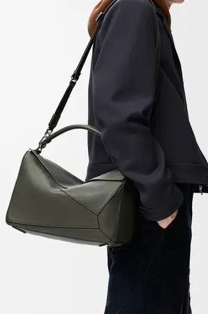 Loewe Large Puzzle Bag - Dark Khaki
