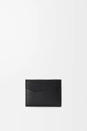 Loewe Puzzle Plain Cardholder In Supple Grained Leather Skin - Black