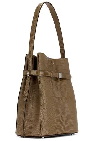 TOTEME Belted Lizard Embossed Bucket Bag