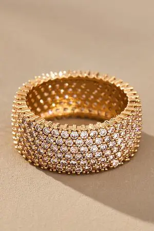 Ettika Crystal Band Ring - Gold