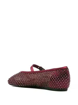 LE SILLA Gilda Crystal-embellished Ballet Flats - Red
