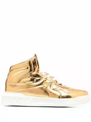 Valentino Garavani Gold Tone Sneakers For Men
