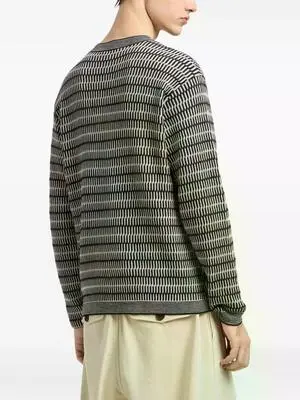 Emporio Armani Geometric-pattern Wool Sweater