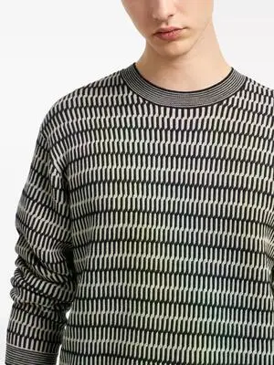 Emporio Armani Geometric-pattern Wool Sweater