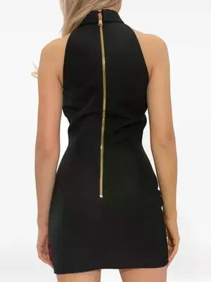 Balmain Halterneck Buttoned Mini Dress