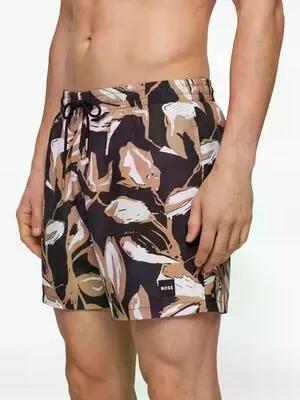 BOSS Floral-print Swim Shorts