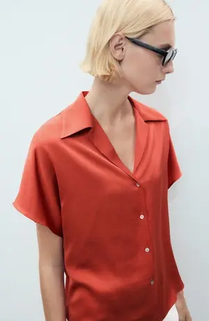 Mango Fluid Short Sleeve Shirt