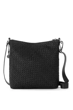 THE SAK Lucia Crossbody Leather Bag - Woven Black