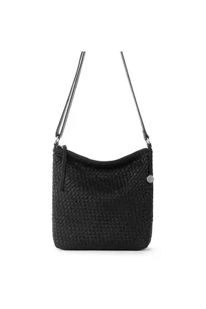 THE SAK Lucia Crossbody Leather Bag - Woven Black