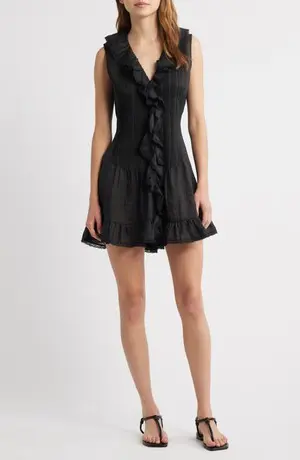 DÔEN Henrietta Ruffle Sleeveless Mini Dress