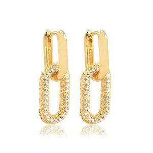 MAZIN JEWELS Esmeralda Hoop Earrings - Gold