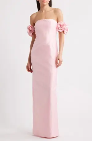 Likely Azi Off-the-shoulder Column Gown