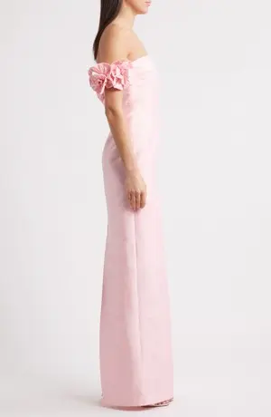 Likely Azi Off-the-shoulder Column Gown