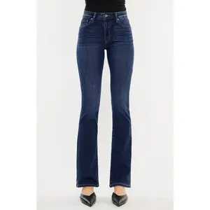 KANCAN High-rise Bootcut Jeans - Dark Wash