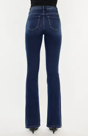 KANCAN High-rise Bootcut Jeans - Dark Wash
