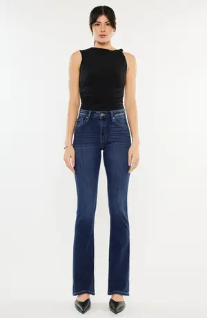 KANCAN High-rise Bootcut Jeans - Dark Wash