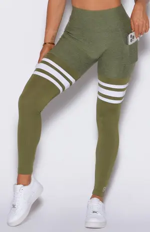 BOMBSHELL SPORTSWEAR Sculpting High-rise Thigh High Leggings - Lily Pad