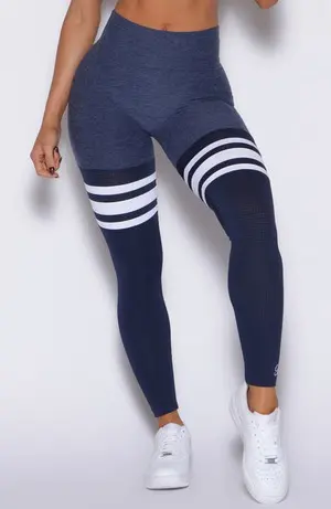 BOMBSHELL SPORTSWEAR Sculpting High-Rise Thigh High Leggings Space Blue