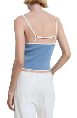 Mango Contrast Trim Strappy Back Camisole