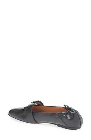 GANNI Mary Jane Ballet Flat - Black