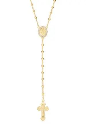 ATHRA LUXE Cross Y-necklace - Gold