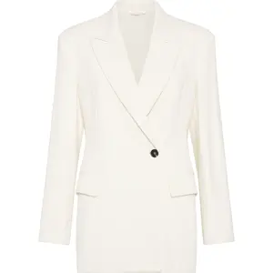 Brunello Cucinelli Couture Twill Blazer - Milk