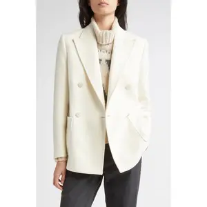 Eleventy Double-breasted Wool Blazer