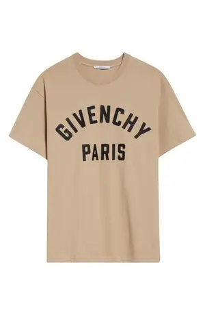 Givenchy Regular Fit Logo Patch T-shirt - Beige/black
