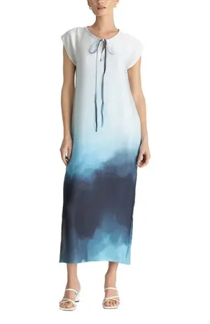DIARRABLU Midi Length Dress With Sash Belt - Skye Blu
