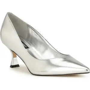 Nine West Ariella Kitten Heel Pump - Silver