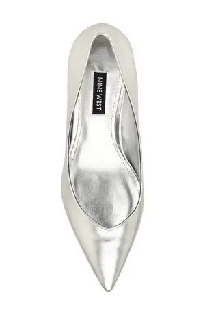 Nine West Ariella Kitten Heel Pump - Silver