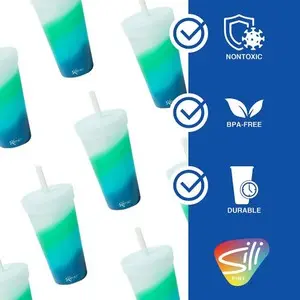 SILIPINT 22 Oz. Silicone Straw Tumbler