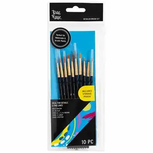 BREA REESE Brush Set Detailed Pack 10pc Taklon Bristles - Gold