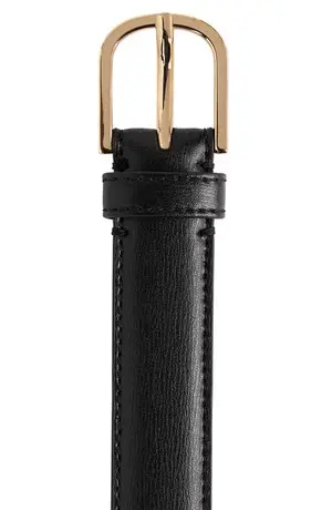 TOTEME Slim Leather Belt - Black
