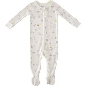 PEHR Print Rib Organic Cotton Footie - Magical Forest