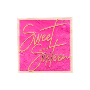 JOLLITY & CO Paper Cocktail Napkins - Sweet Sixteen