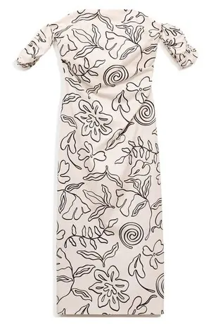 Mango Floral Strapless Sheath