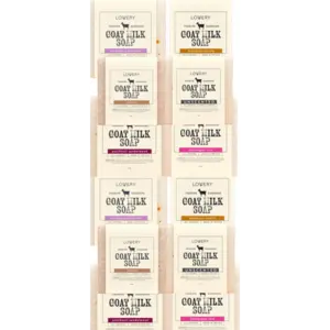 LOVERY 12-pack Goat Milk Soap Barsnatural Moisturizing Hand & Body Soap - None