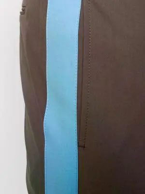 Valentino Garavani Contrast Tape Slim-fit Trousers - Brown