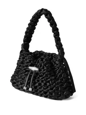 JIMMY CHOO Small Cinch Woven Shoulder Bag