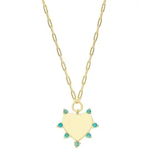 ATHRA LUXE Heart Pendant Necklace - Gold