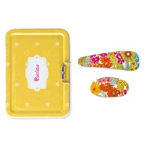 PUTTISU 2-piece Floral Print Clip Set - Retro Bloom Bash