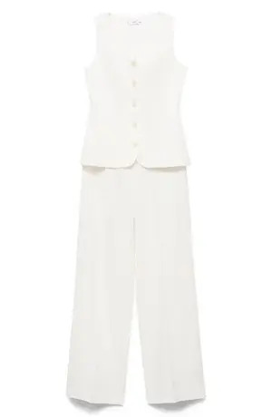 Mango Sleeveless Linen Jumpsuit