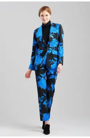Natori Miyako Printed Cotton Chino Blazer