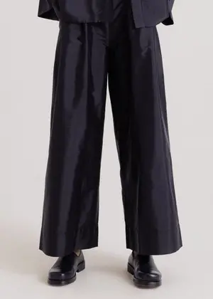 ALAS Wide Pleated Taffeta Pants
