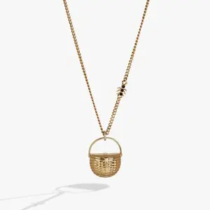 ALEX AND ANI Picnic Basket Pendant Necklace