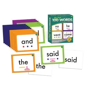 JUNIOR LEARNING My First 100 Words Flash Cards - Multicolored