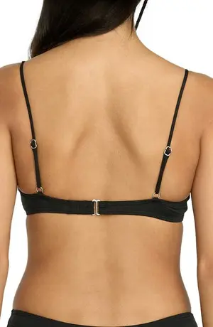 BILLABONG Sol Searcher Jaclyn Crop Bikini Top - Black Pebble